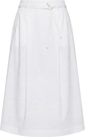 PESERICO Femme, Jupes, Blanc, Taille: 44 FR Jupe Midi &agrave;