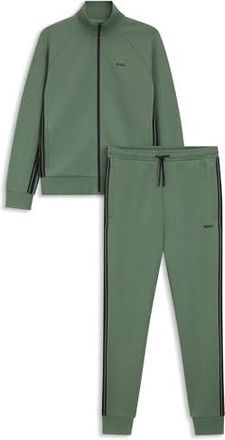 BOSS Hommes Tracksuit Set Ensemble de surv&ecirc;tement Regular en coton stretch avec finitions &agrave; rayures
