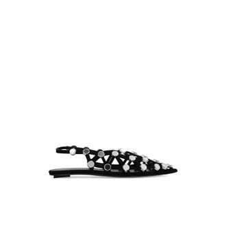The Attico Gitter offene Ballettschuhe - - Shoes - Damen - Schwarzk - 36 EU