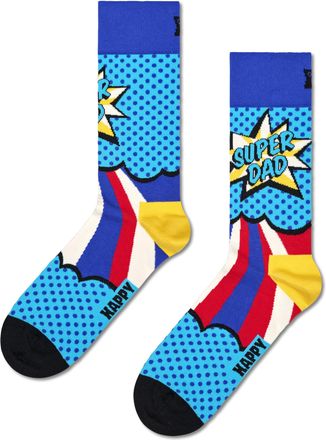 Happy Socks Super Dad Baumwolle Socken Herren Blau 41-46