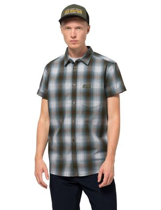 Jack Wolfskin Herren Hot Chili skjorte Hemd, Greenwood Checks, XXL EU