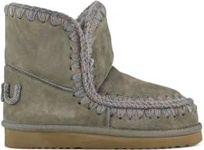 Mou Bottines Eskimo 18 en daim vert for&ecirc;t avec logo paillet&eacute; FW101050A BKOL, vert, 39 EU