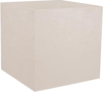 Eda Quadratischer Topf, 50 cm, Volcania, 57 l, Steinoptik, doppelwandig, Wasserspeicherbereich, 49,5 x 49,5 x 49,5 cm, Kalkbeige