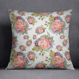 Bonamaison Le Jardin du Lin Kissenh&uuml;llen, Cotton, Mehrfarbig, 45x45