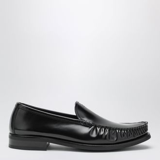 Prada Schwarze Loafer aus geb&uuml;rstetem Leder