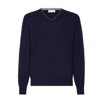 Brunello Cucinelli Herren, Strickwaren, Blau, 4XLGr&ouml;&szlig;e