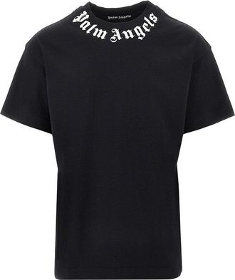 Palm Angels Neck logo print T-shirt Man S