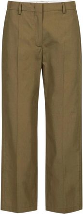 Iceberg Femme, Pantalons, Vert, Taille: 38 FR Pantalon en Popeline de Coton Coupe Classique