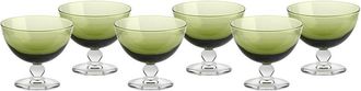 Cristalica Eisschale Eisbecher Dessertschale 6er-Set gr&uuml;n Piccolo Colori 280ml Gelato