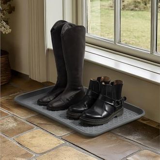 Navaris Bac &agrave; Chaussures - Plateau Range Chaussures et Bottes - Bac de Rangement de Chaussure en Plastique - Plateau Pratique et &Eacute;l&eacute;gant - Dimensions 60 x 40 