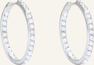 Pompidou Creolen Lillian Medium Pav&eacute; By Glambou silber