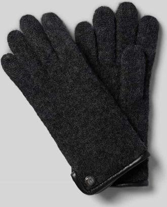 Roeckl Walkhandschuhe aus Schurwolle mit Wappen Emblem