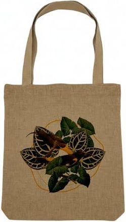 Fabulous Sac Shopping Tote Bag Aspect Lin - Cyanerpe Oiseau Exotique Tropical Exotique Jungle - Sac de Courses Toile Epaisse 360g Beige Naturel Cabas Port&eacute; Epa