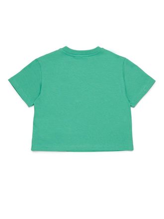 Max & Co. Logo-Embroidered Cotton T-Shirt - Green
