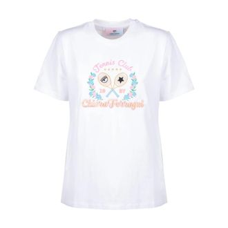 Chiara Ferragni Tennis Club T-Shirt - - Tops - Damen - Wei&szlig; - M