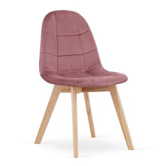 Private Label Valora Sedia Nuuc Velluto Rosa Gambe In Legno Di Faggio Stile Moderno