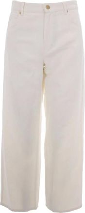 Max Mara Femme, Pantalons, Blanc, Taille: 38 FR Wide Pantalons