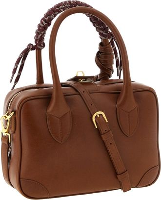 Golden Goose Vita Leather Top Handle Bag - Brown