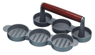 KitchenCraft Home Made Burger Pattie Presse, BBQ Burgerpresse Set, Hamburger Patty Maker, Burger Set f&uuml;r Hackfleisch, K&uuml;chenhelfer zur Herstellung von 3 Patties, M