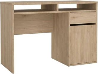 Dmora Schreibtisch Cherie, Mehrzweckschreibtisch, B&uuml;rotisch f&uuml;r PC, Eckschreibtisch, 110x48 h77 cm, Eiche