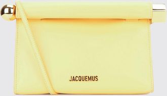 Jacquemus Rond Carr&eacute; Mini-Handtasche aus Leder mit abnehmbarem Schultergurt