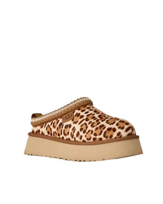 UGG Womens Slip-On Sabot Felicity Leopard Beige Upper: Other Slippers Flat Shoes