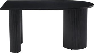 Selsey Esstisch Oval 150x90 cm Schwarz, Moderner Minimalistischer Tisch mit Eleganter MDF-Tischplatte, Esstisch Ausziehbar f&uuml;r 4-6 Personen, Perfekt f&uuml;r K&uuml;ch