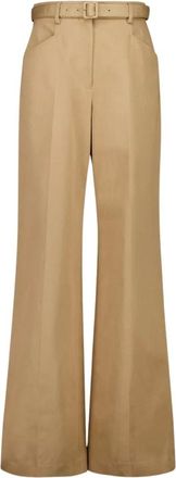 Gabriela Hearst Femme, Pantalons, Brun, Taille: 36 FR Pantalon Large en Coton Norman