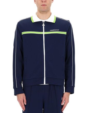 Casablanca Zip Sweatshirt Jacket - Blue