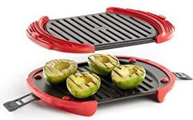 Lékué Microwave Grill XL, Mikrowellen-Grill, Rot/Schwarz