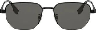 Fendi FE40196U Metal Frame Sunglasses - Black