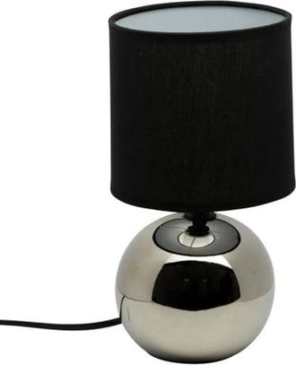Atmosphera Atmosphera - Lampe c&eacute;ramique tim&eacute;o h25cm argent