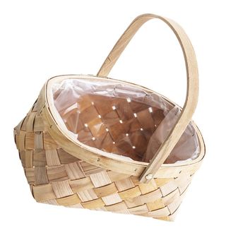 BESPORTBLE Geflochtener Pflanzkorb Mit Griffen Handgeflochten Im Landhausstil F&uuml;r Innen Und Au&szlig;enbereiche Geeignet F&uuml;r Frische Und Getrocknete Blumen Sowie Zur A