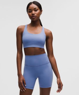 lululemon Energy BH mit mittlerem Halt f&uuml;r B-D-Cups Evolve f&uuml;r Frauen - Gr&ouml;&szlig;e XL in Prep Blue