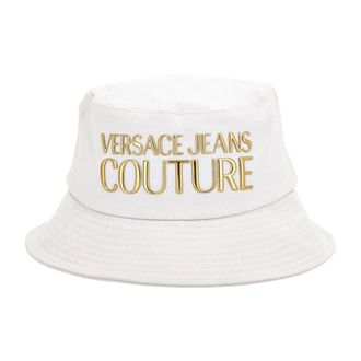 Versace Jeans Couture Femme, Accessoires, Blanc, Taille: M Logo Bucket Hat