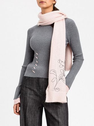 Twin-Set Pull &agrave; col rond coupe slim en viscose m&eacute;lang&eacute;e avec coutures apparentes