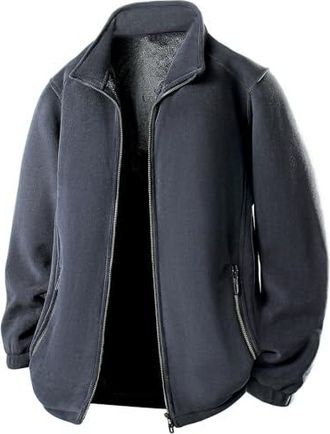 Generic Veste polaire chaude pour homme - Veste dhiver pour homme avec col montant - Doublure polaire - Veste thermique l&eacute;g&egrave;re et coupe-vent - Veste de transi