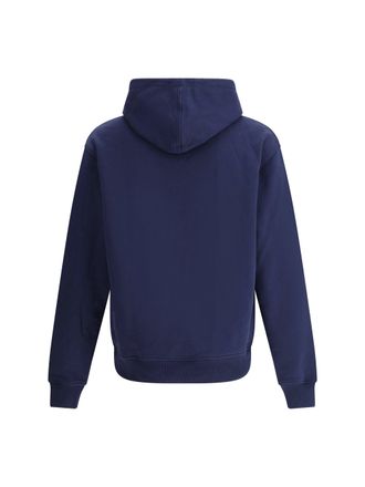 Ami Mens Logoed Hoodie Bleu Nuit Cotton Sweatshirts Sweater