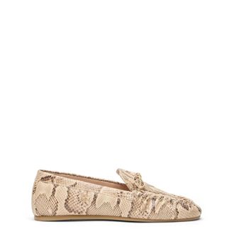 Stuart Weitzman Femme, Chaussures, Beige, Taille: 38 1/2 EU Britt Bow Loafer