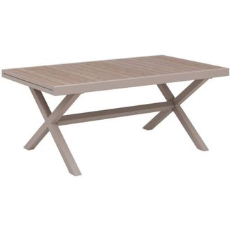 Made In Meubles Made In Meubles - Table de jardin taupe et effet bois en aluminium Ayden