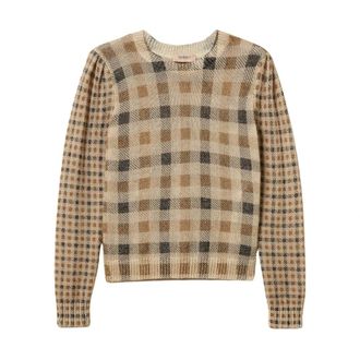 Twinset Femme, Pulls, Brun, Taille: 42 FR Pull à Carreaux Art. 252Tt3492