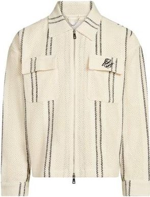 Only the Blind Veste The drift &agrave; rayures en coton m&eacute;lang&eacute;