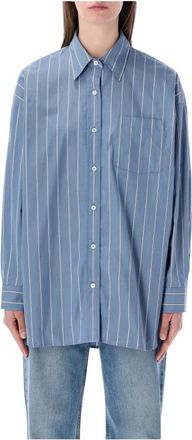 A.P.C. A.p.c., Femme, Blouses et Chemises, Bleu, Taille: 36 FR Chemise en coton ray&eacute;