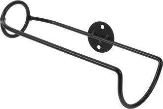 BESPORTBLE Wandmontiertes Weinregal aus Robustem Eisen Einzelner Flaschenhalter in Schwarz Verschlei&szlig;festes Wand Weinflaschenregal f&uuml;r Elegante Weinpr&auml;sentation