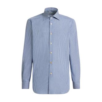 Kiton Formales Regular Fit Hemd - - Shirts - Herren - Blau - XL