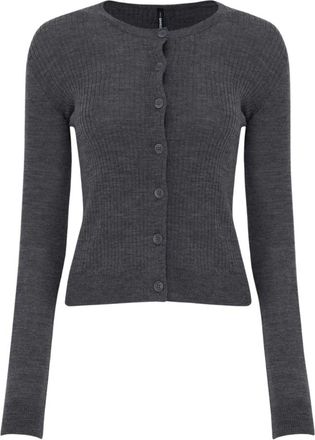 Worst Behavior Wrstbhvr, Femme, Pulls, Gris, Taille: 44 FR Gilet en Tricot Fin