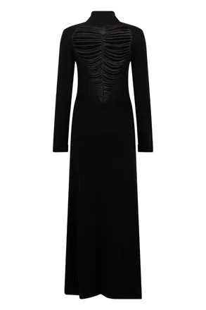 Raquel Diniz Womens Long Silk Dress Black
