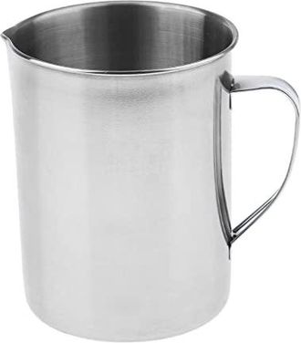 HOMYL Pichet &agrave; lait/Eau/Huile avec Mesure 2L en Acier Inoxydable Anti-rouille pour Caf&eacute;/Restaurant/Cuisine/Laboratoire