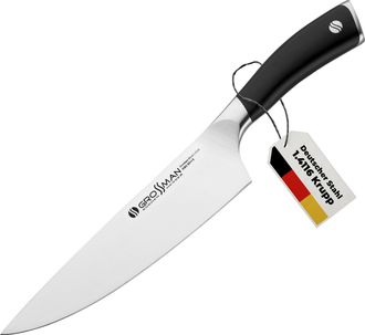 Greta Magnusson-Grossman 002PF - Professional | Kochmesser 33,0 cm | Ultrascharfer K&uuml;chenmesser | Deutschem Edelstahl Klinge 19,5 cm | mit Ergonomischen Griff 13,5 cm (237 Gra