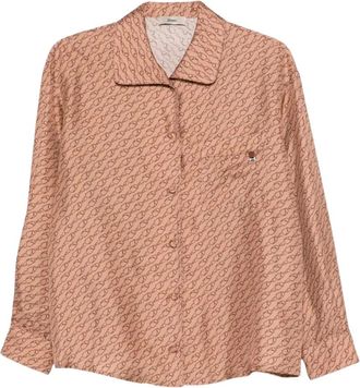 Herno Femme, Blouses et Chemises, Brun, Taille: 40 FR Camicia in seta a fantasia